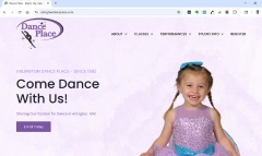 Dance school website design portfolio