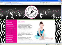 Dance school website design portfolio